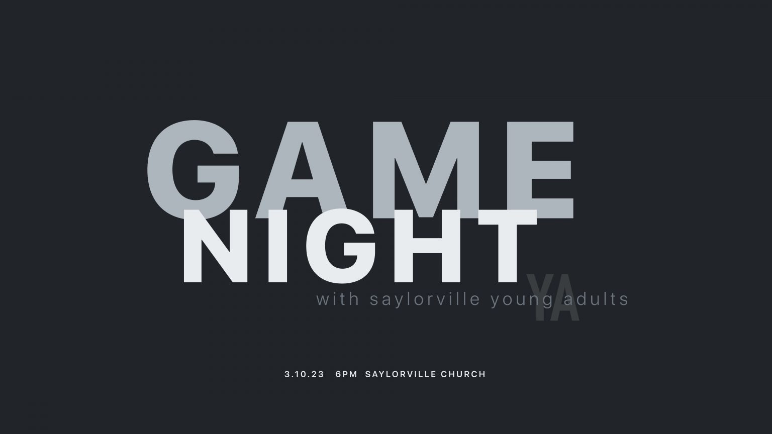 YA Game Night – Saylorville Church – Des Moines, Iowa